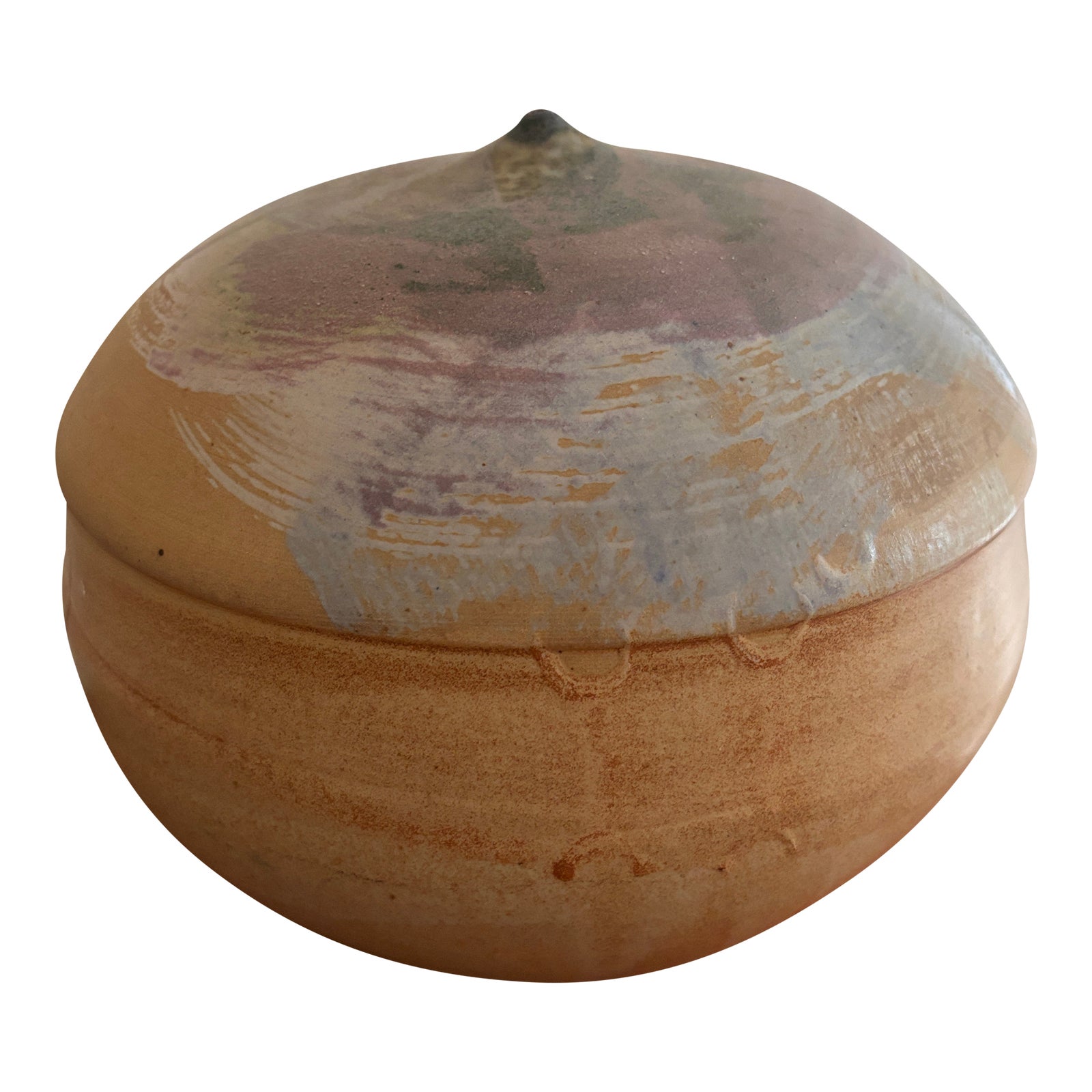 Vintage Closed Form Pottery Vase Abstract | Chairish