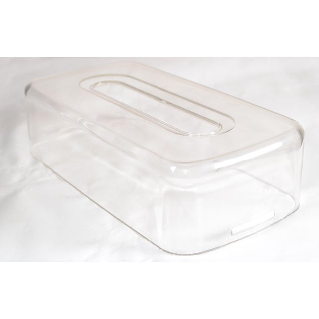 1980s Clear Acrylic Tissue Box Cover Rectangular Paper Storage Cover ...