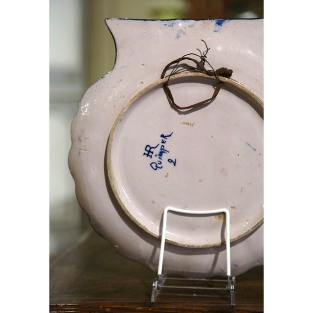 Pair of 19th Century French Painted Faience Shell-Form Platters Signed ...