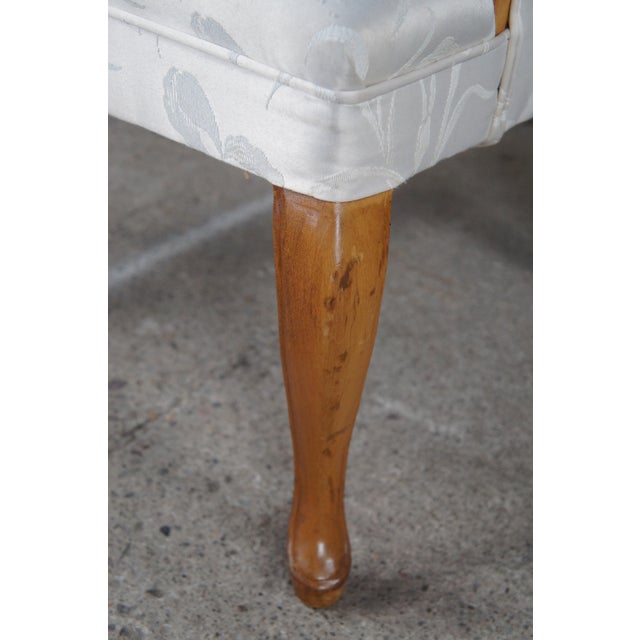 Mid 20th Century Vintage Queen Anne Mahogany Channel Back Upholstered ...