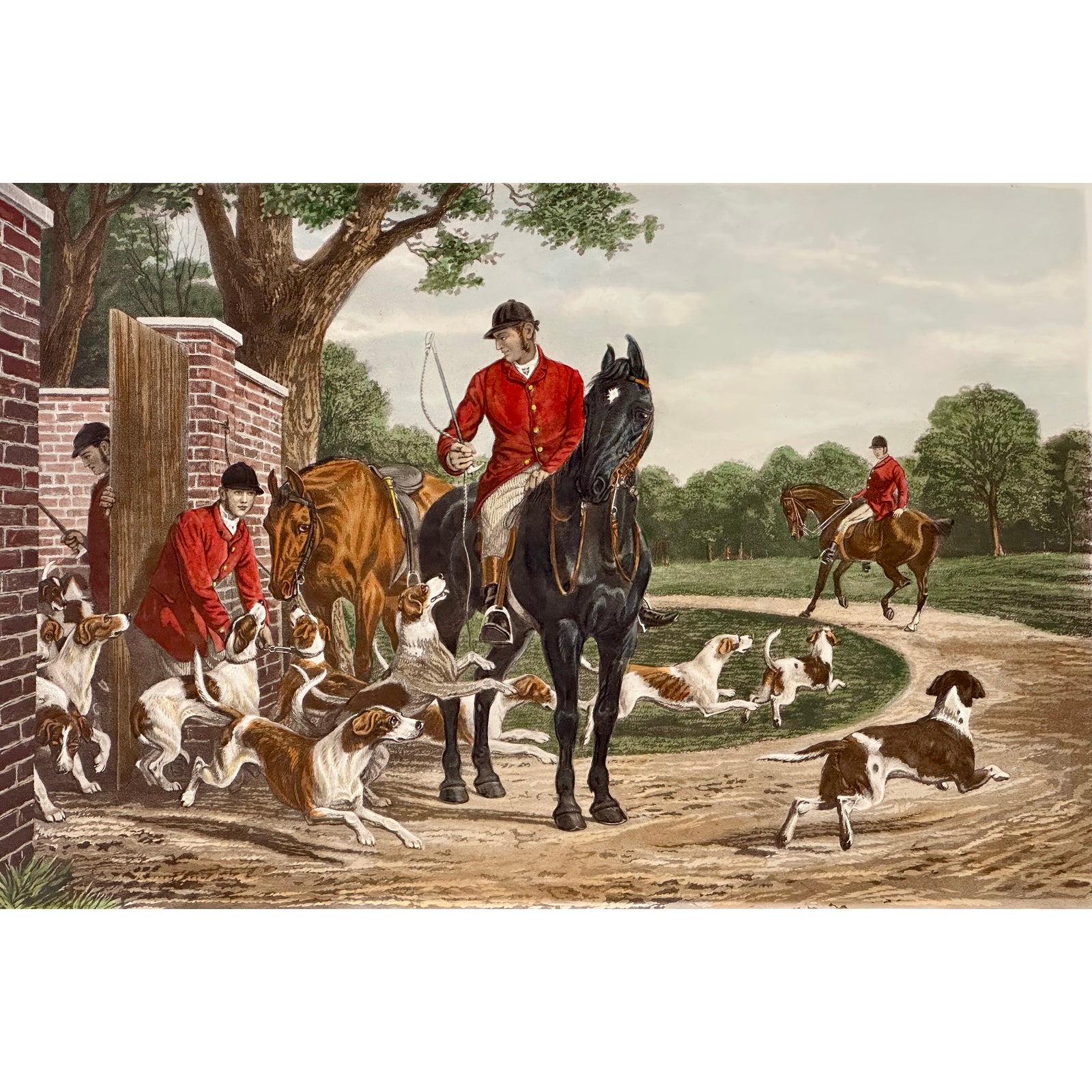 A Hunting Morning by Sheldon Williams, 1878 (Unframed) | Chairish