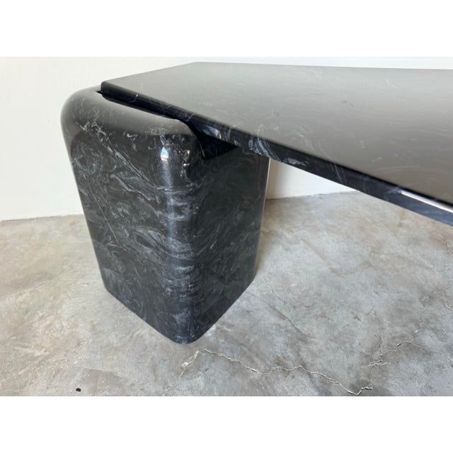 Postmodern Faux - Marble Triangular Coffee Table | Chairish