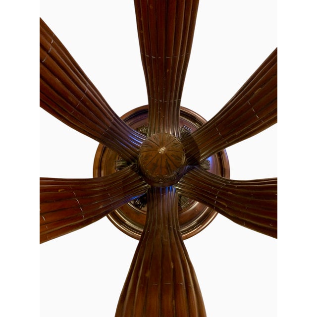 1970s Carved Wood Sculptural Agave Round Dining Table Base | Chairish