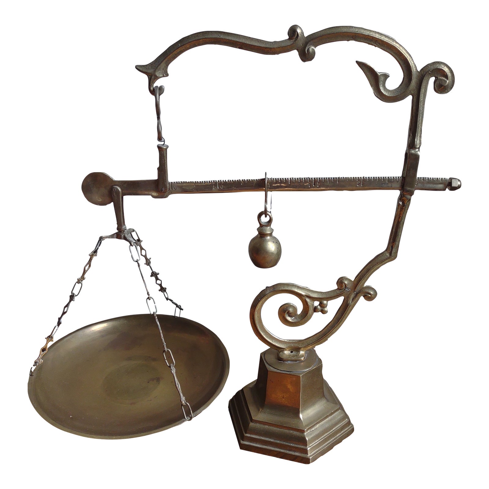 Vintage Italian Brass Scale | Chairish