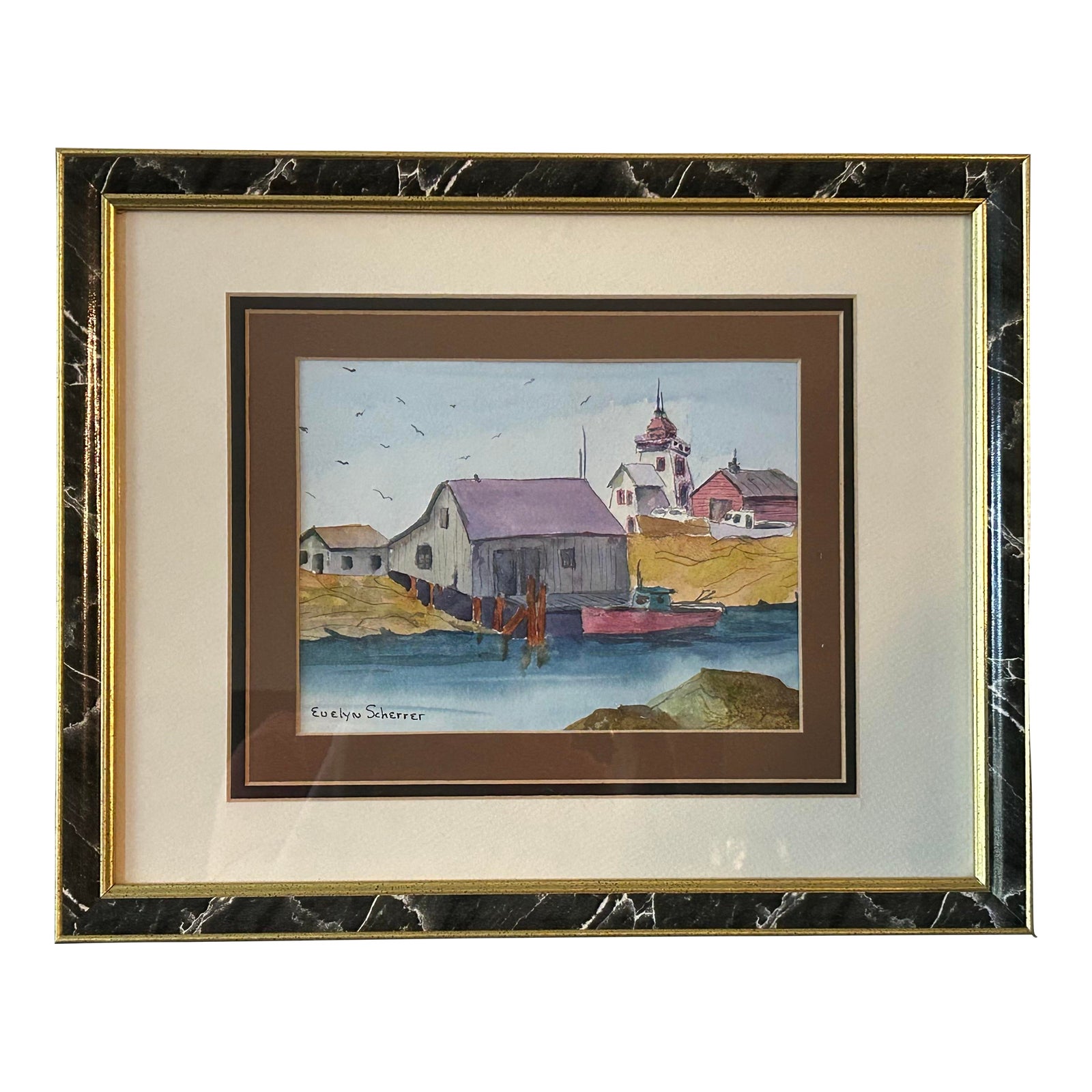 Original Painting: “Prince Edward Isl. 2” by Evelyn Scherrer | Chairish