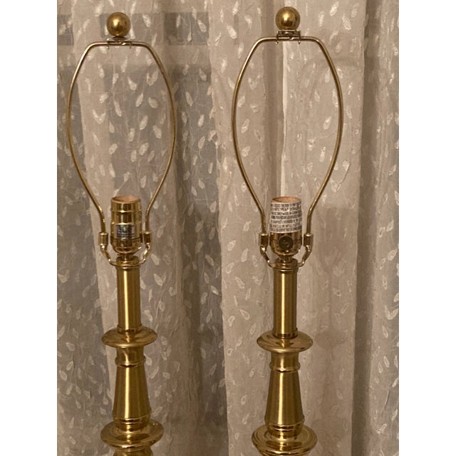 Pair Stiffel Brass Mid-Century Modern Table Lamps | Chairish