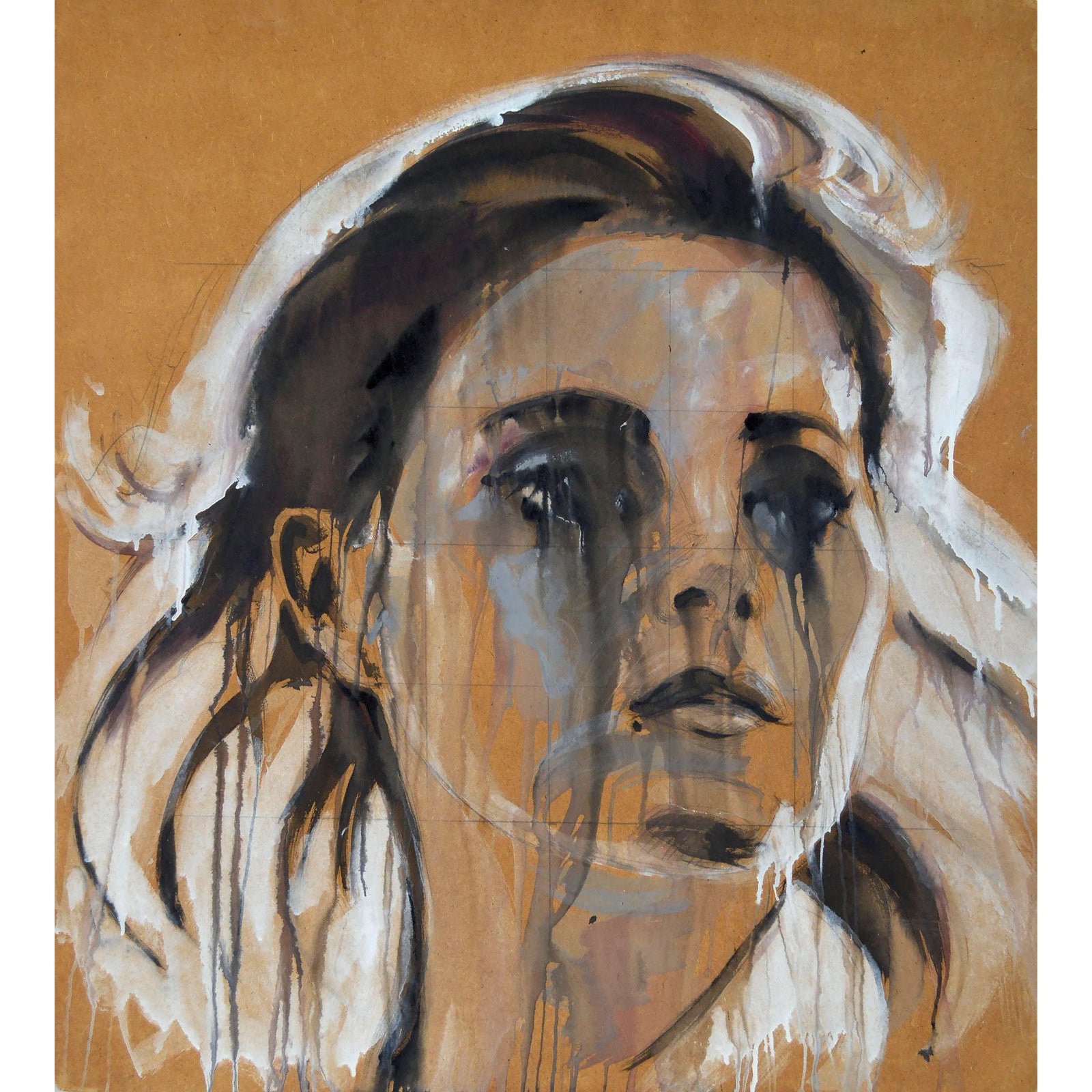 "Alida Valli" Contemporary Abstract Expressionist Modern Portrait ...