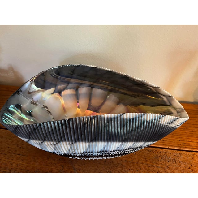 Large Seashell Centerpiece Bowl by Yalos Murano | Chairish