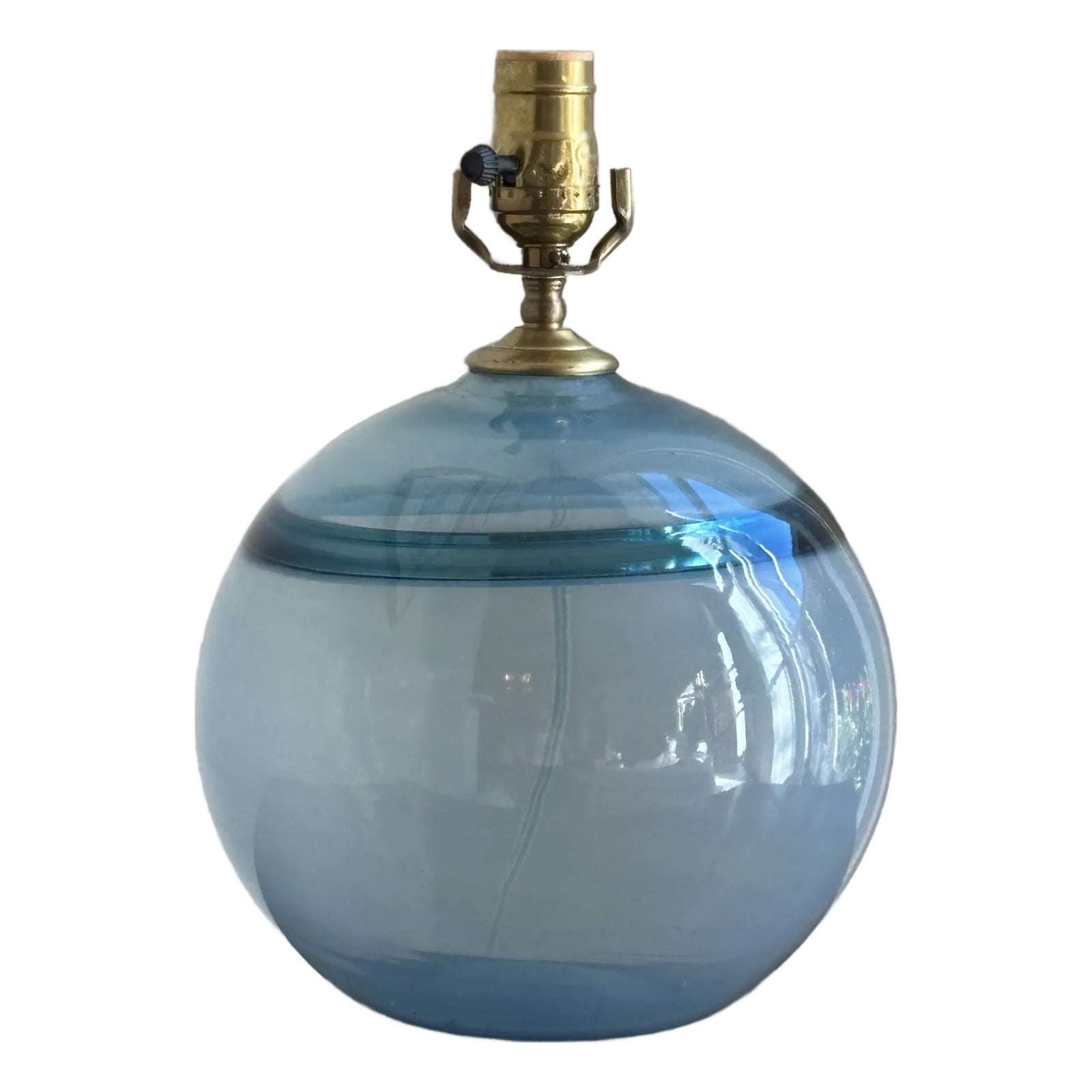 Late-20th Century Richard Harkness Blown Glass Orb Table Lamp | Chairish