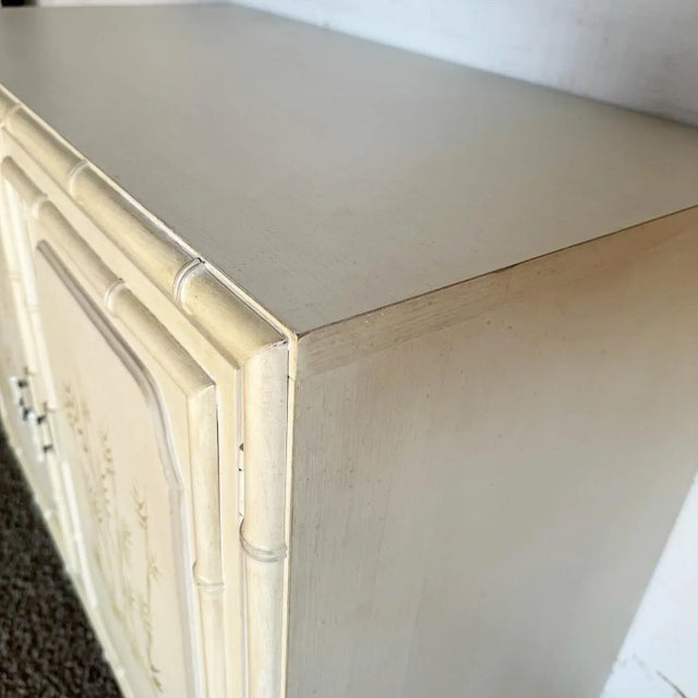 Regency Chic Faux Bamboo “Aloha” Cabinet Sideboard by Dixie | Chairish