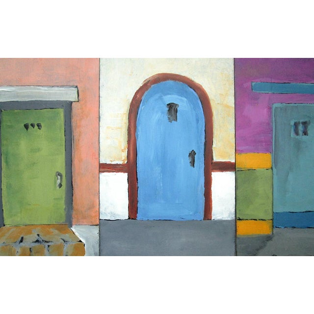 Six Small Doors 4x6 Lynne French Gallery Wall Oil Paintings | Chairish