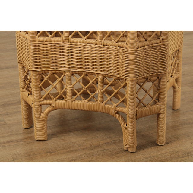 Vintage Asian Style Wicker Dining Table Base | Chairish