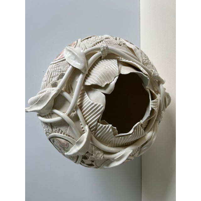 Gail Markiewicz Art Patchwork Sculptural Pottery Vase | Chairish