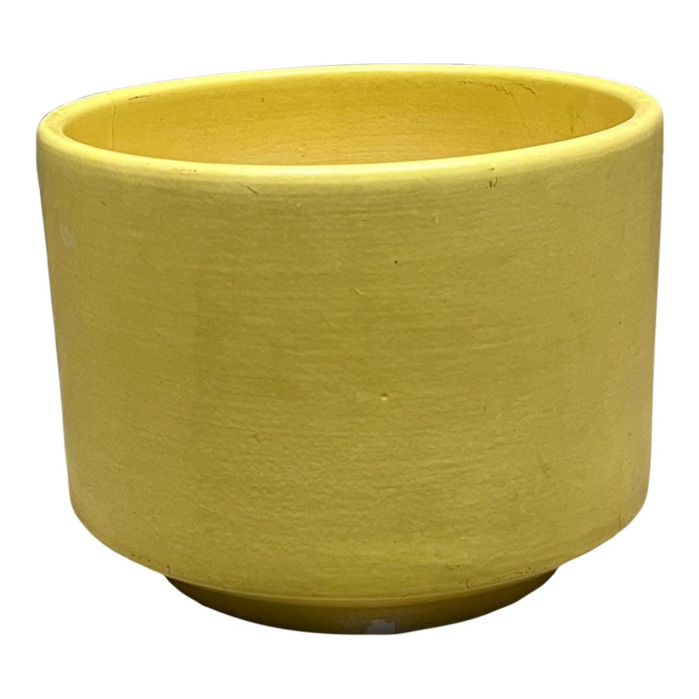 1960s Mellow Yellow Calif Ceramic Architectual Pottery Planter Footed ...