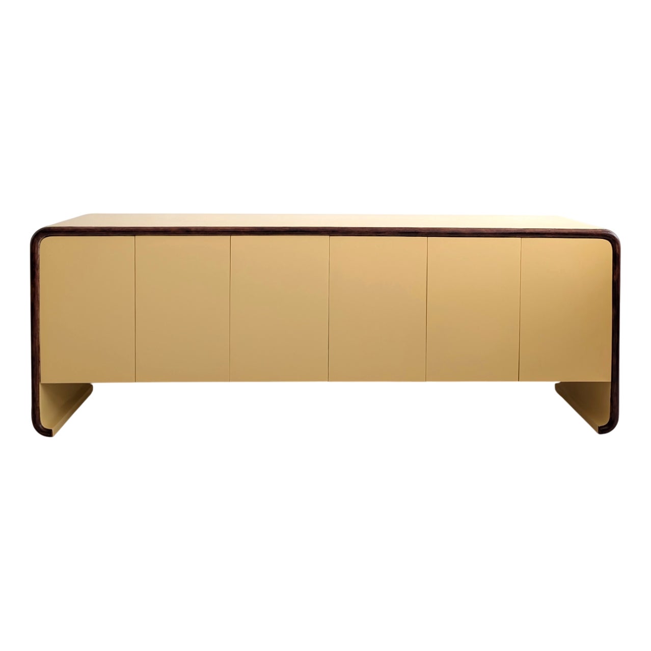 Vintage Waterfall Sideboard, 1980s | Chairish