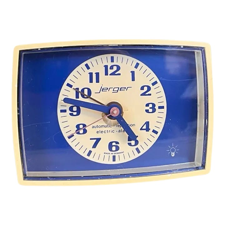 Electric Clock With Alarm Clock, Jerger, Germany, 1970s. | Chairish