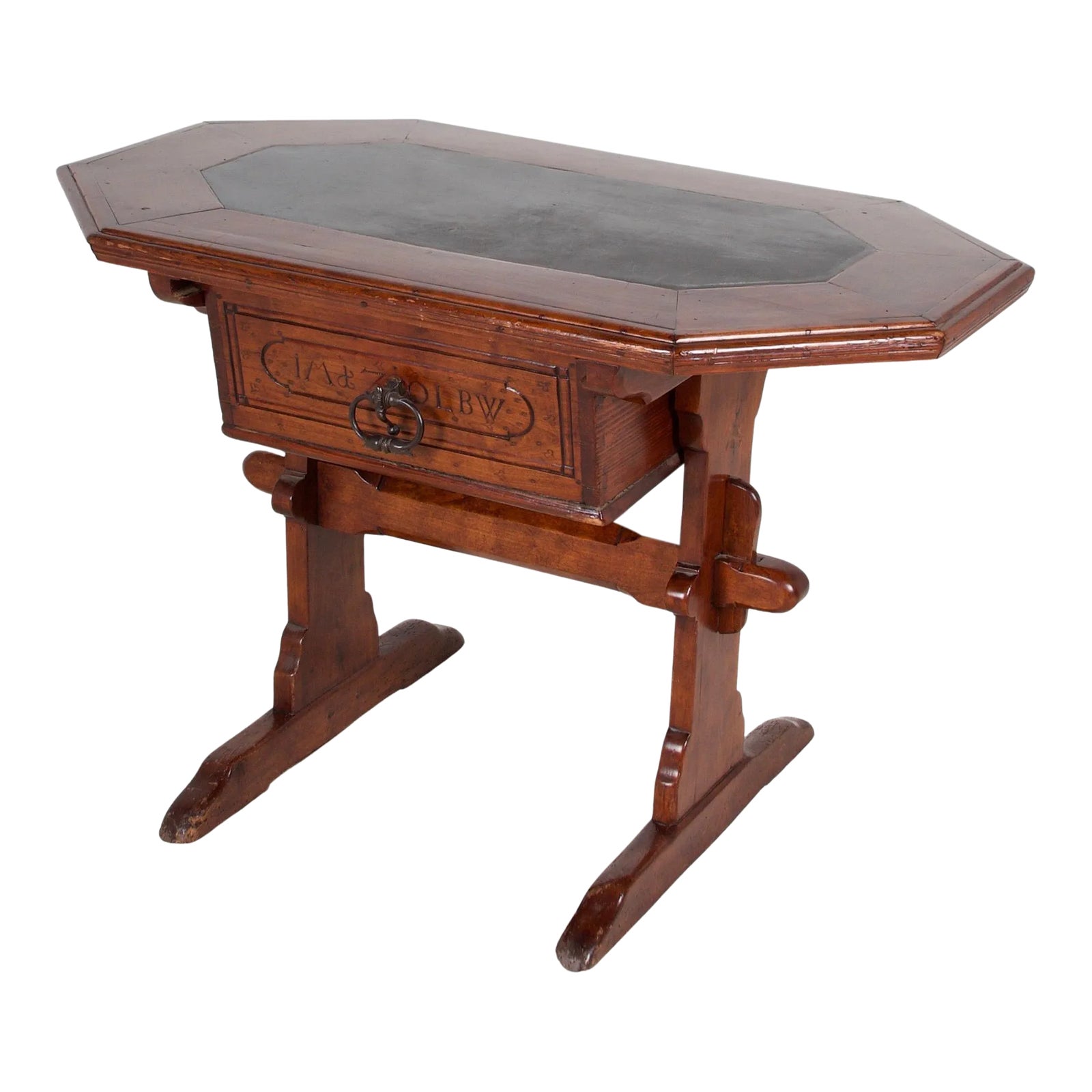 18th Century Swiss Bankers Merchant Table | Chairish