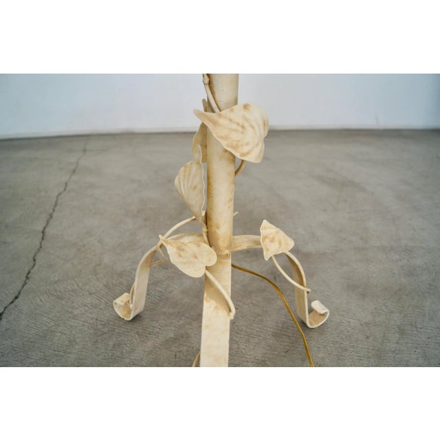 1970's Hollywood Regency Cottagecore Floor Lamp W/ End Table | Chairish