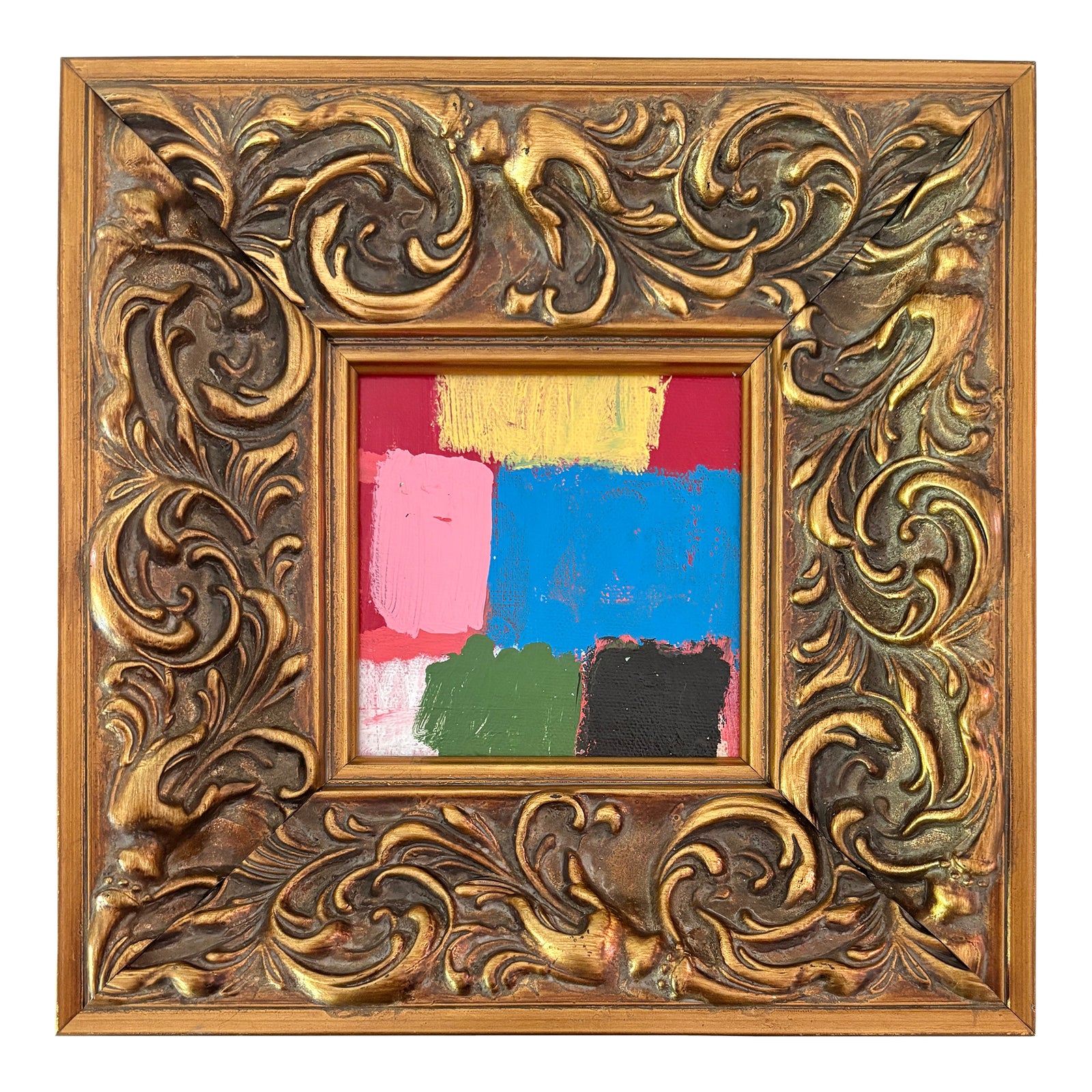 Sarah Trundle, Contemporary Abstract Framed Paiting, "Next Move" | Chairish