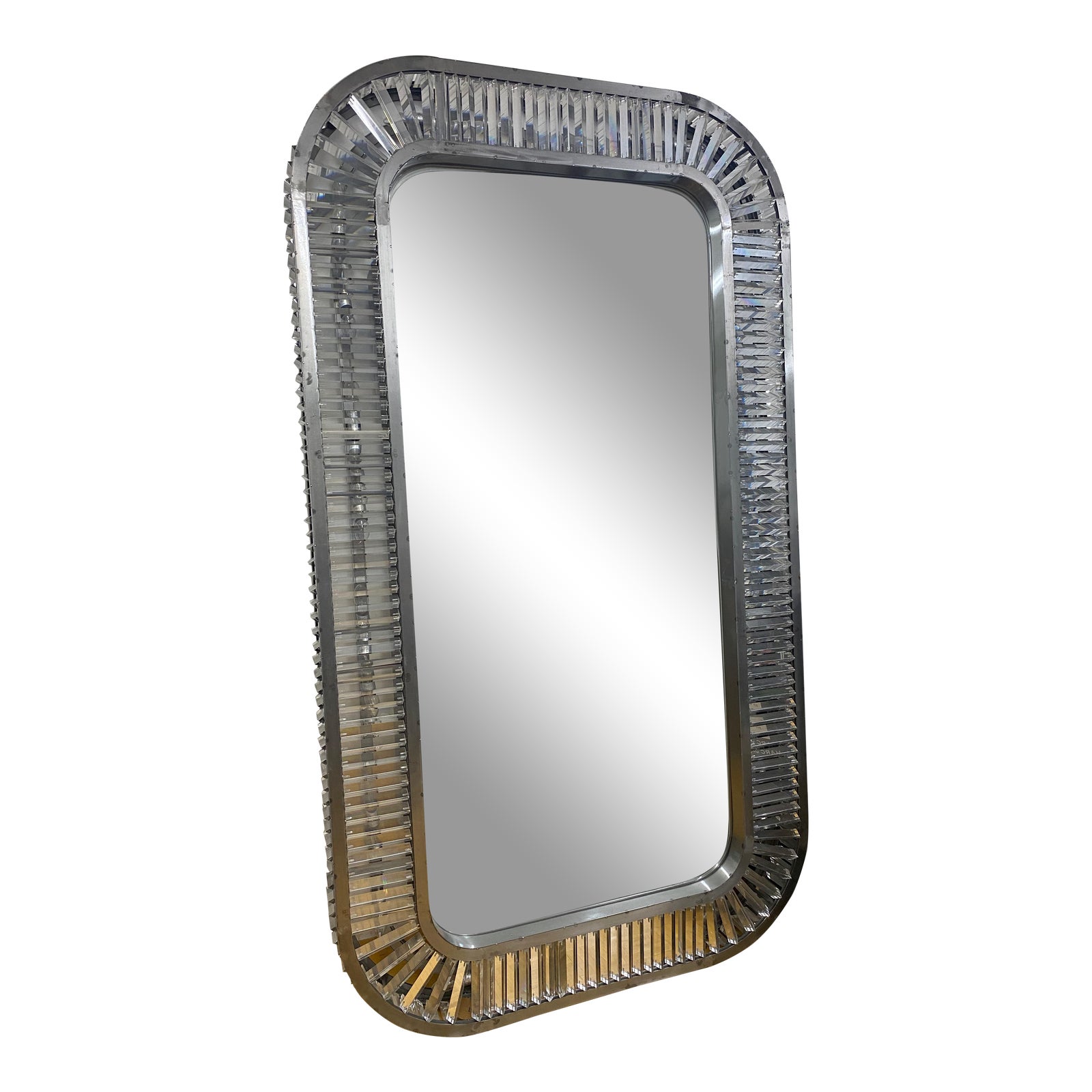 Timothy Oulton Rex Deco Leaning Floor Mirror | Chairish