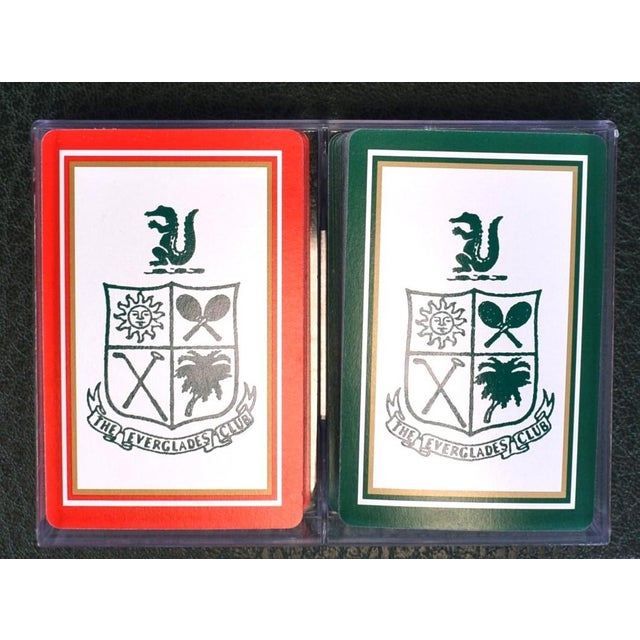 The Everglades Club Twin Red/ Green Deck of Playing Cards (New W/ Box ...