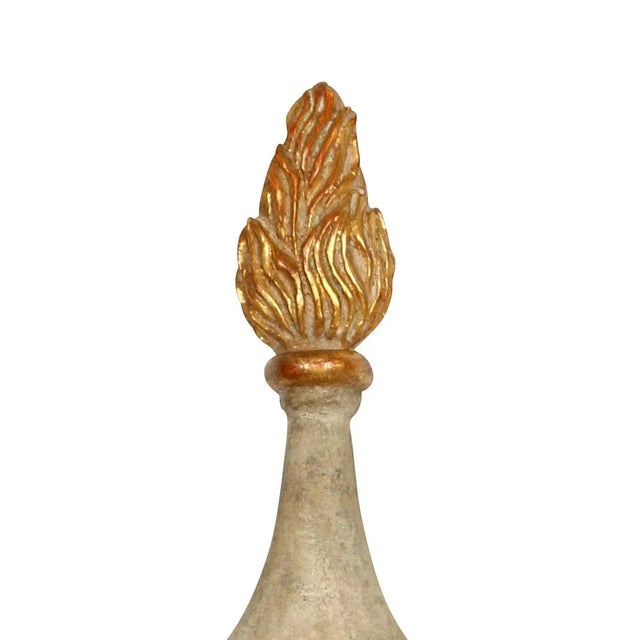 Pair of 1980s Painted and Parcel Gilt Wall Urns | Chairish