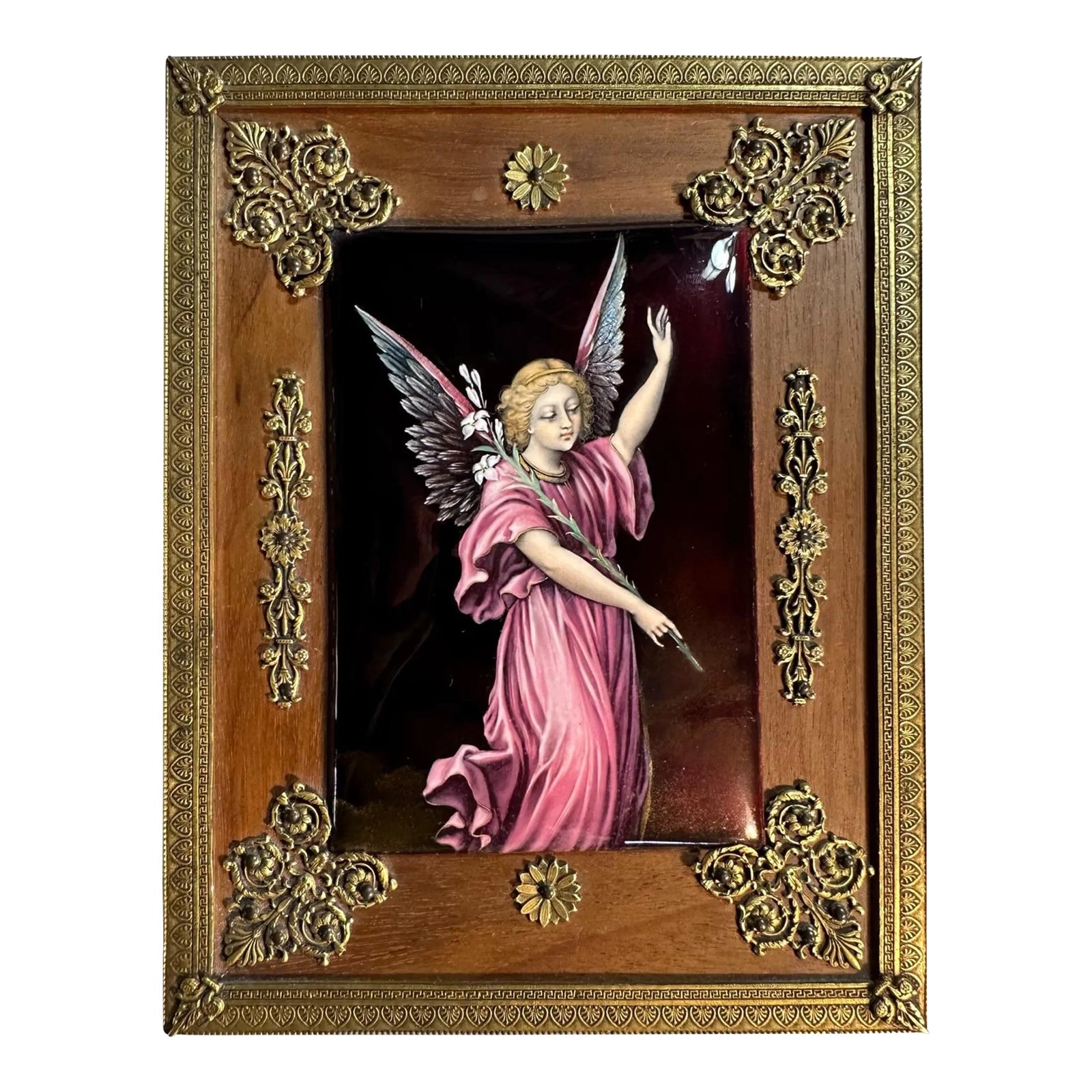 Late 19th Century Grand Tour French Enamel on Copper of the Archangel ...