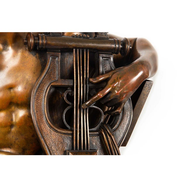 French Antique Bronze Sculpture of “Orpheus” by Albert Carrier-Belleuse ...