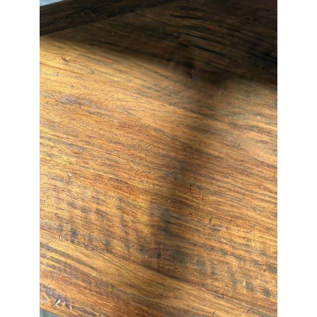 Vintage Oak Triangular Side Table, Desk or Sofa Table | Chairish