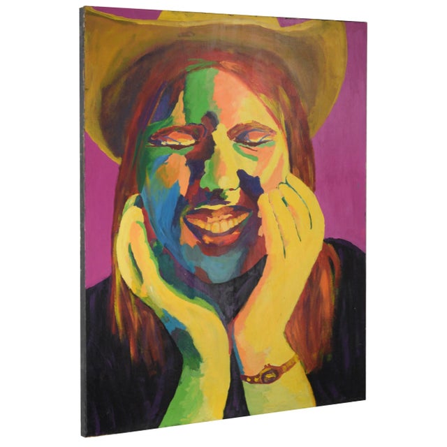 "Laughing Woman" Contemporary Fauvist Portrait Acrylic Painting by ...