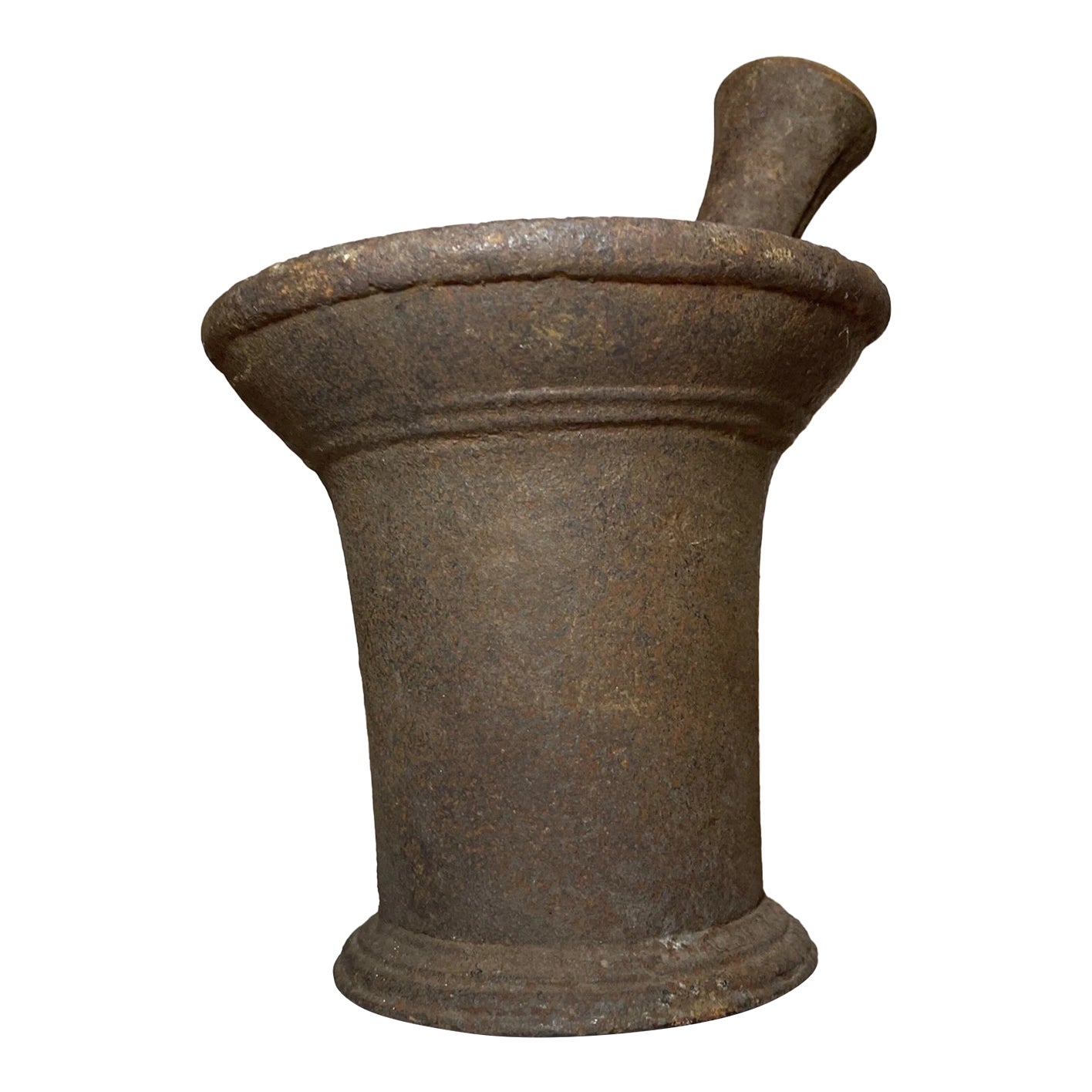 Large Rare Antique 19th Century Handmade Solid Heavy Cast Iron Mortar ...