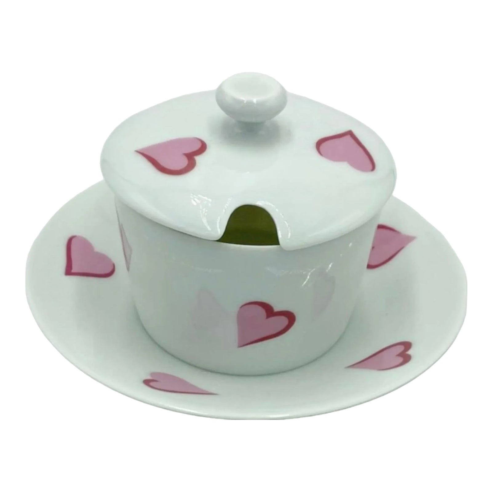 Mid 20th Century D. Porthault Paris Les Coeurs Pink Hearts Limoges ...
