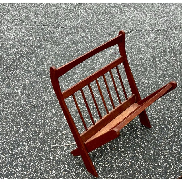 1960s Vintage Ernest Sohn Teak Magazine Rack | Chairish