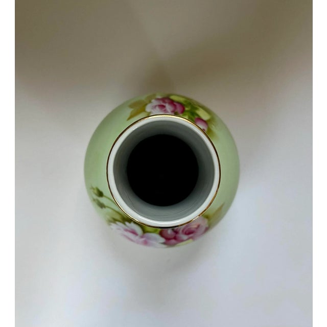 Mid 20th Century Vintage Lefton China Heritage Green Vase | Chairish