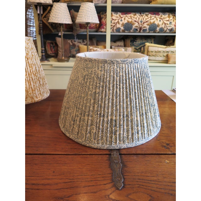 18" Custom Gathered Lampshades - a Pair | Chairish