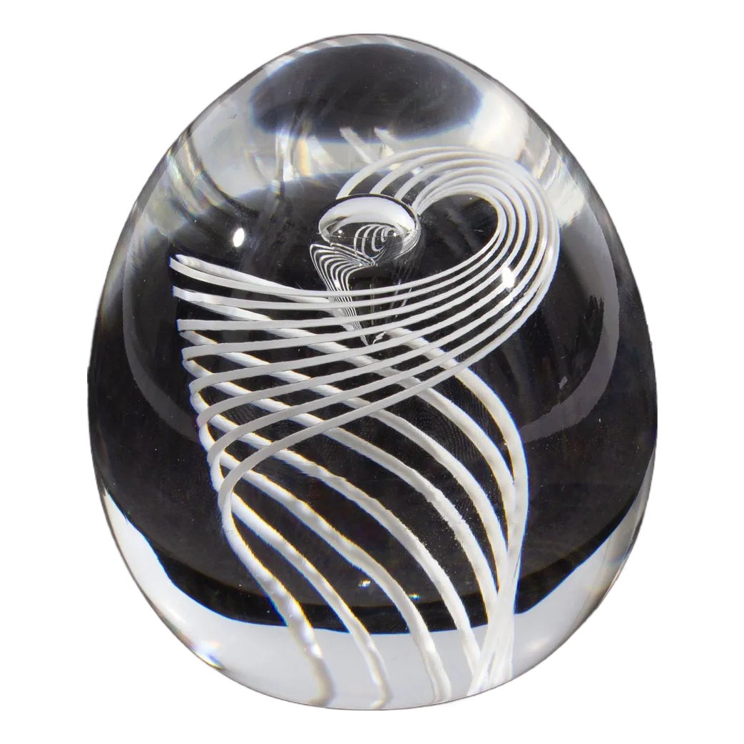 Steuben Glass Twist Paperweight | Chairish