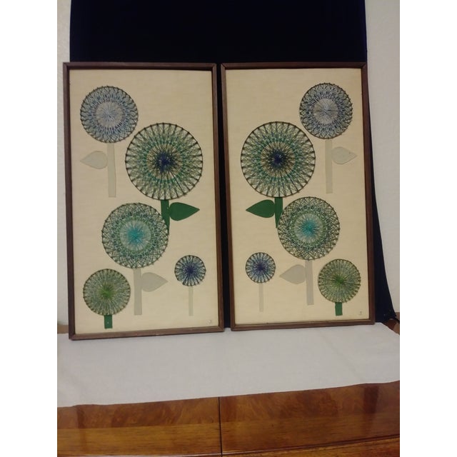 Vintage 60s Mid Century String Symmography Art - a Pair | Chairish