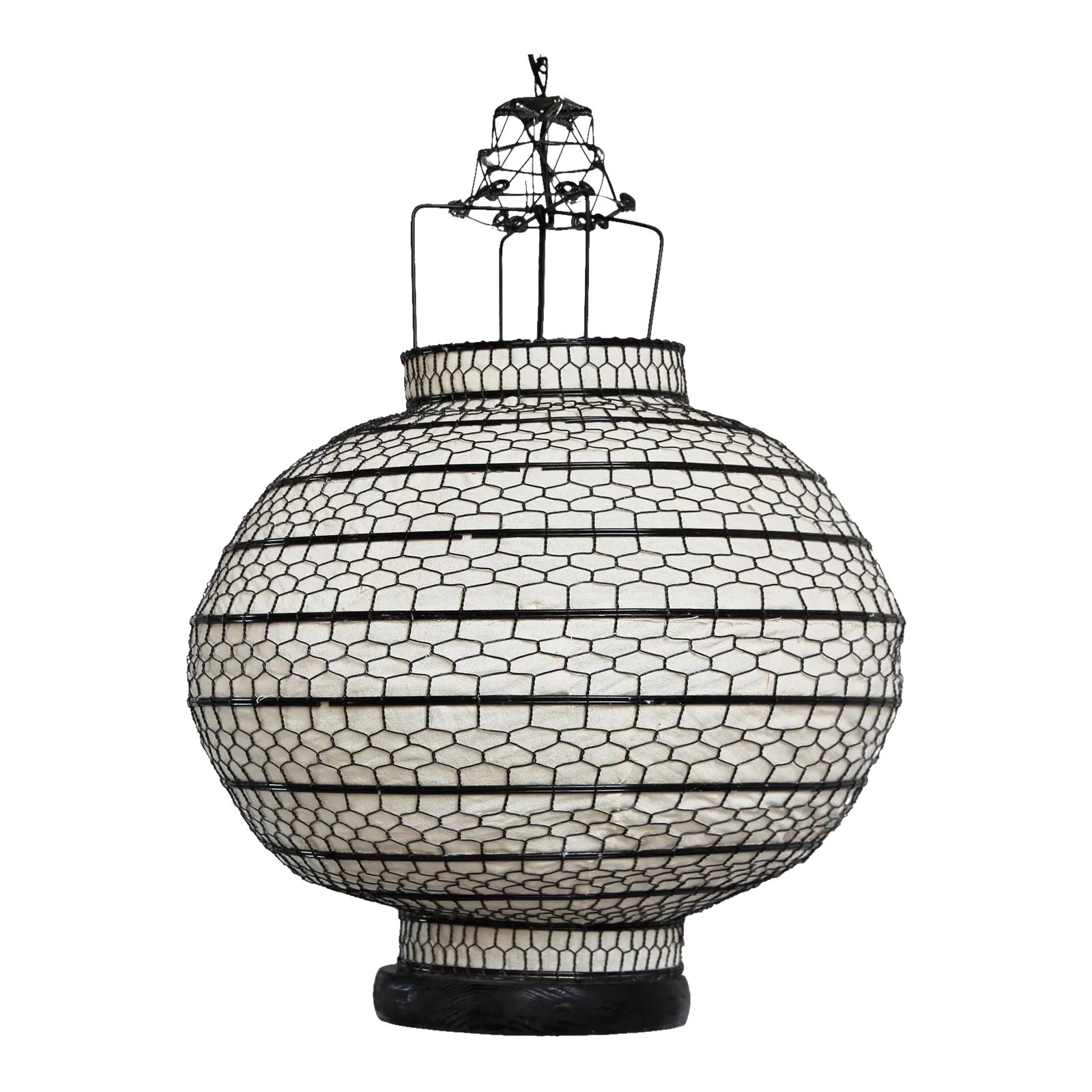 Pumpkin Heibe Wire Lantern | Chairish