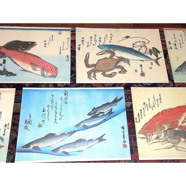 Signed/Chop Marked Vintage Imperial Folio Size Japanese Fish ...