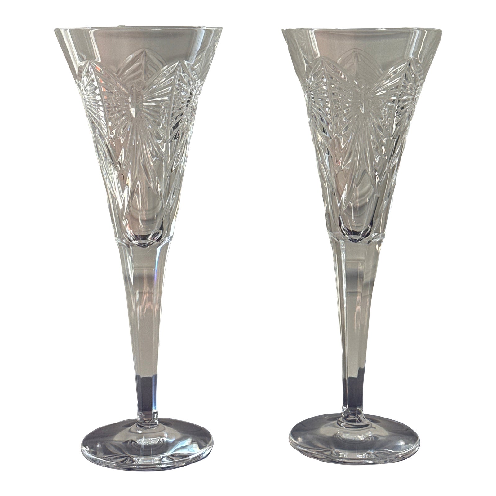 Vintage Waterford Toasting Fluted Glasses- a Pair | Chairish
