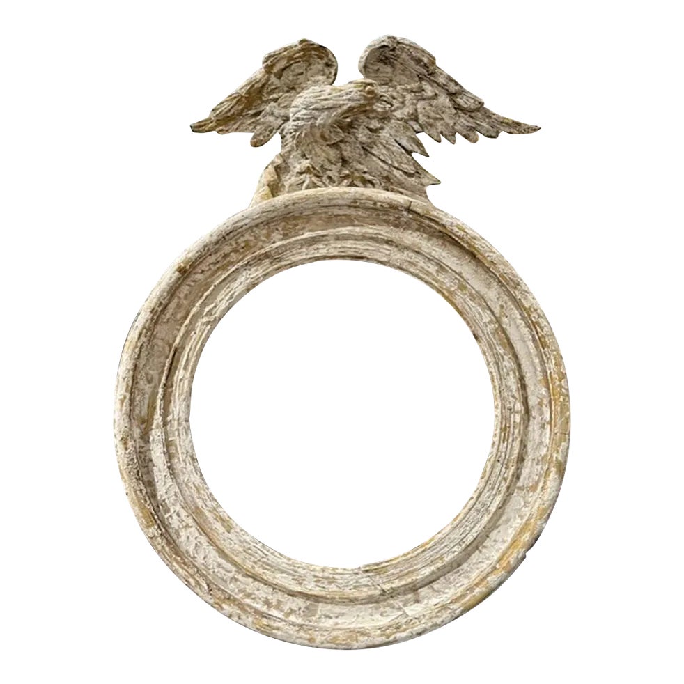 English Regency Wood and Gesso Frame With Eagle | Chairish