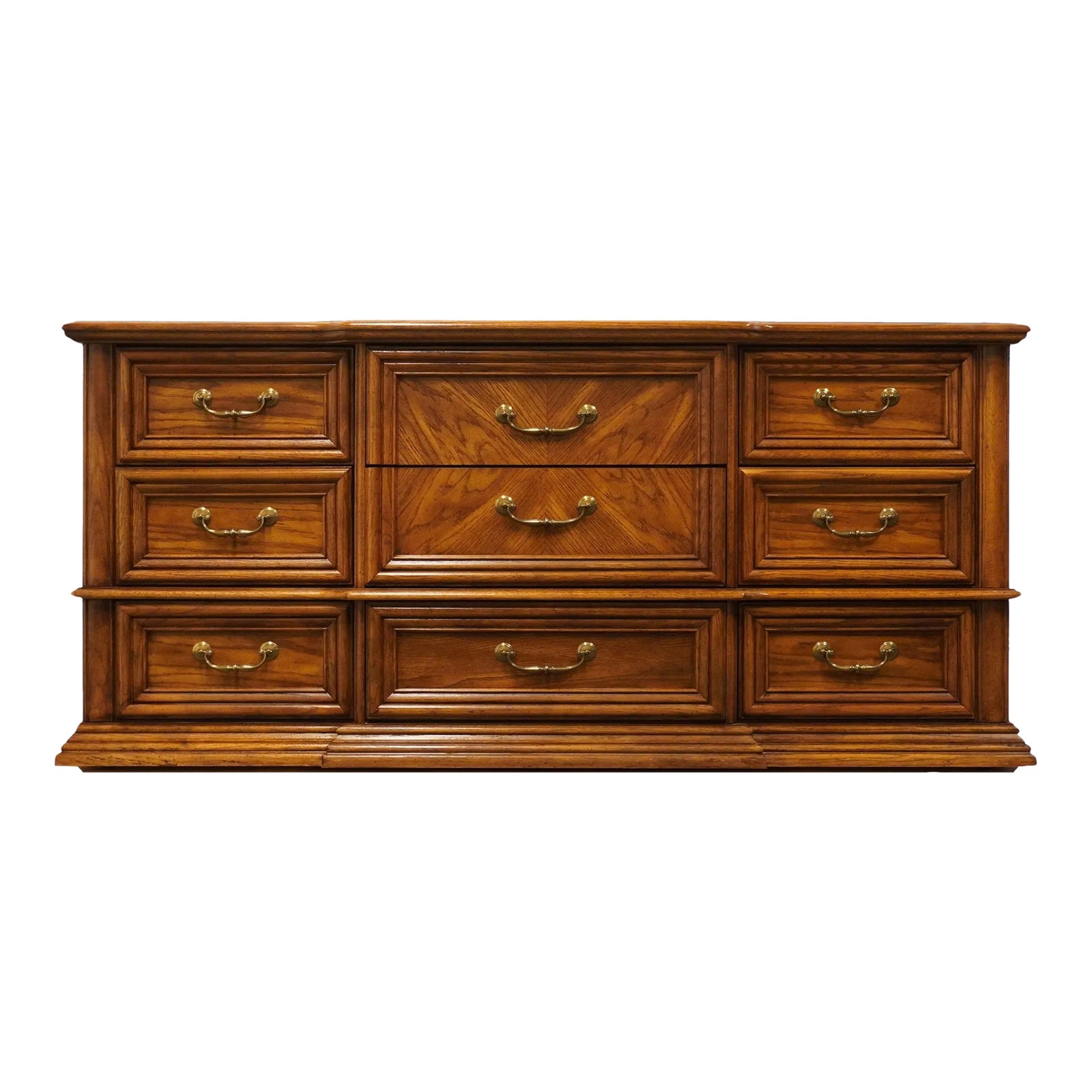 Bassett Furniture Westmoor Oak Collection Rustic Country French 64 ...