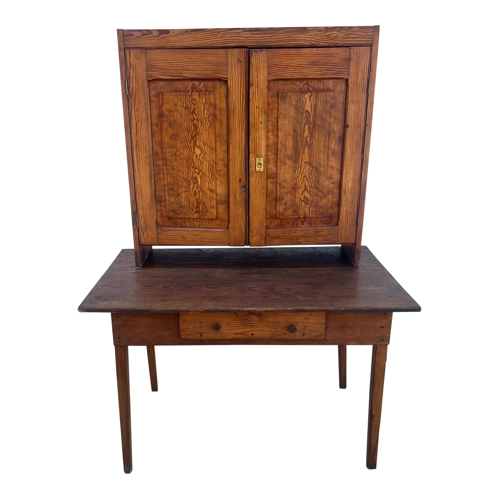 Antique Primitive Shaker Style Secretary Desk Plantation Desk Writing ...