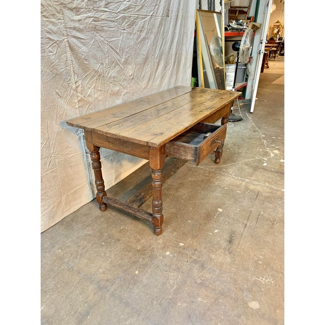 18th Century French Walnut Two Drawer Bakers Work Table | Chairish