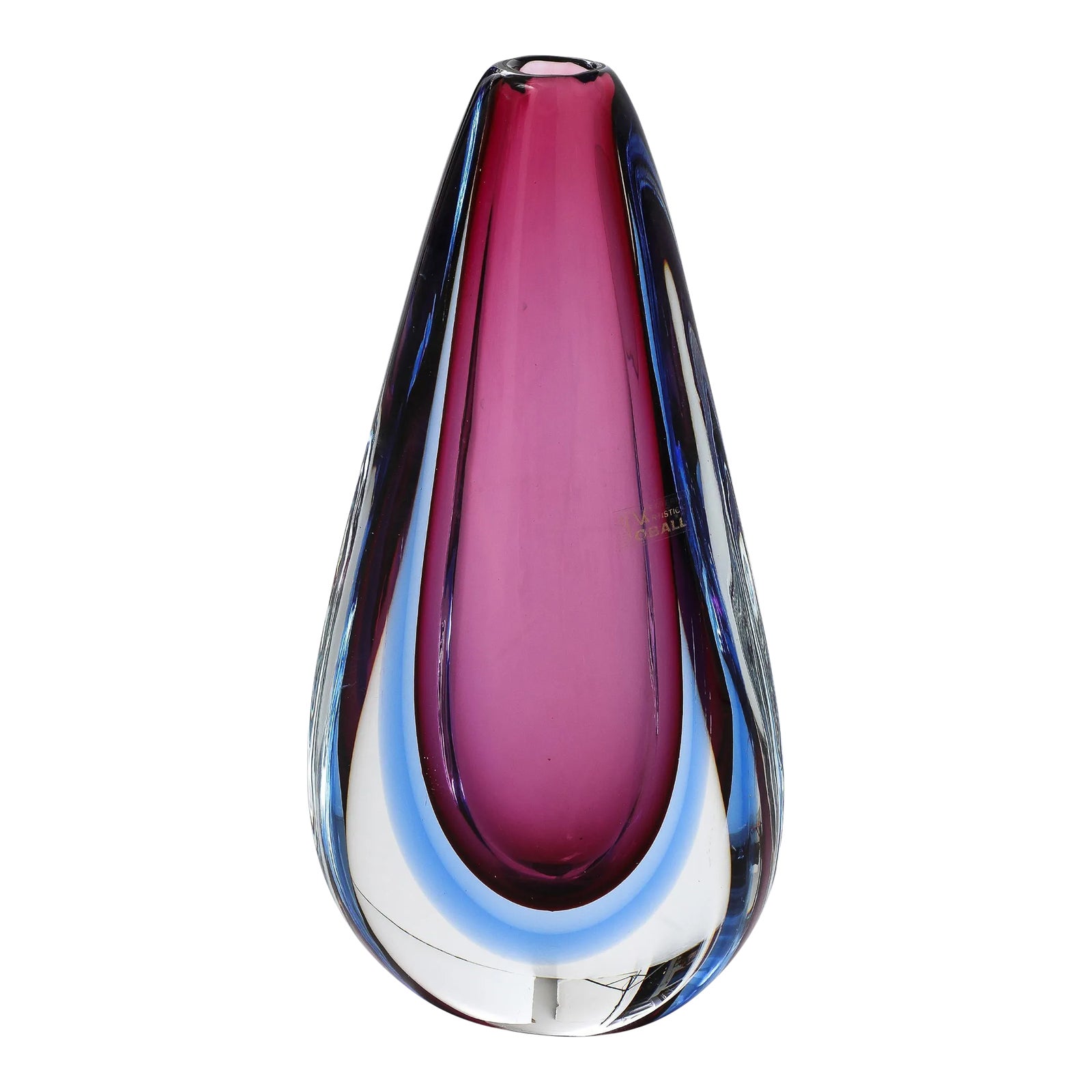 1970's Oball Murano Teardrop Vase | Chairish