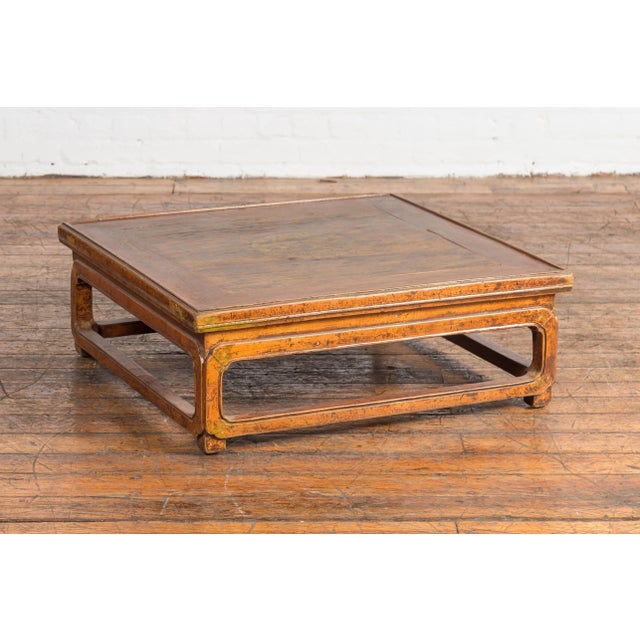 19th Century Antique Small Chinese Coffee Table with Floral Design ...