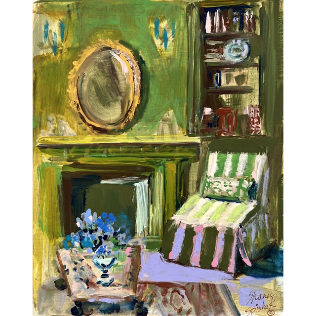 Painting of Interior "Skirted" by Shann Spishak | Chairish