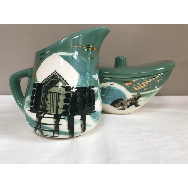 1950s Matthew Adams Sascha Brastoff ‘Alaska’ Pottery Signed Creamer and ...