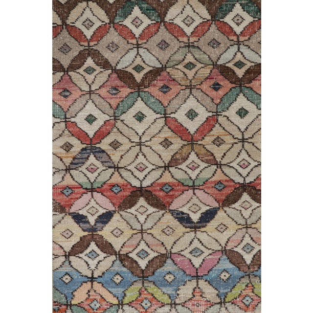 Vintage Zeki Múren Runner With Polychromatic Geometric Patterns From ...