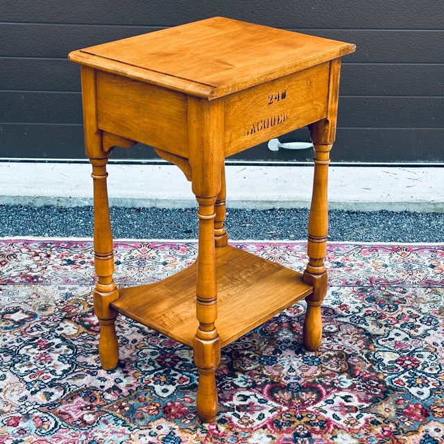 Vintage Kling Solid Maple American Traditional Nightstand | Chairish